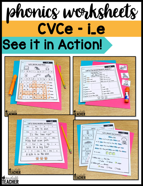 CVCe - i_e Phonics Worksheets - The Science of Reading – A Teachable ...