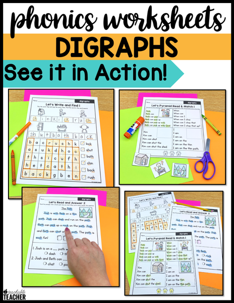 Digraphs Phonics Worksheets - The Science of Reading – A Teachable Teacher