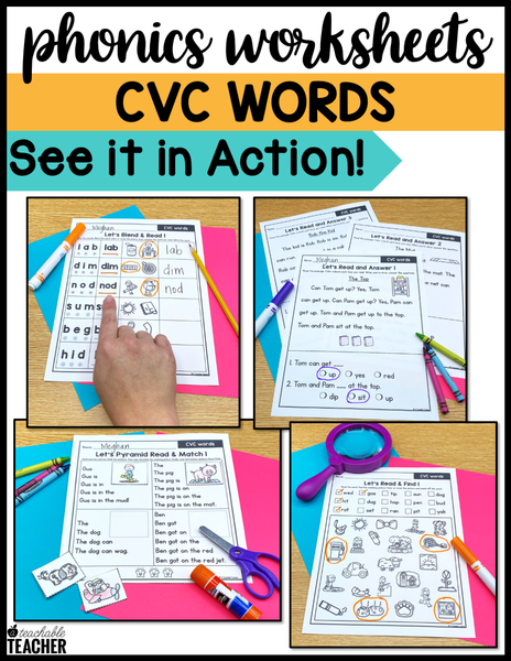 CVC Words Phonics Worksheets - The Science of Reading – A Teachable Teacher