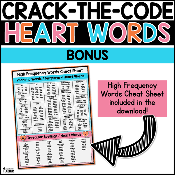 Secret Heart Words - A Beginning Sounds and High Frequency Words Activ ...