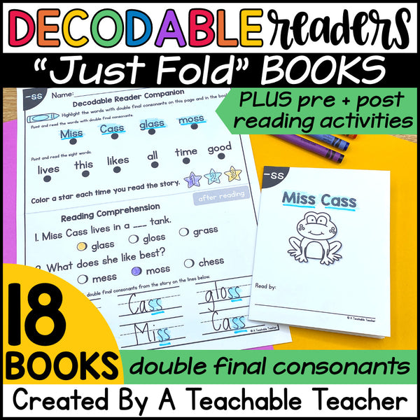 Double Final Consonants Decodable Readers – A Teachable Teacher