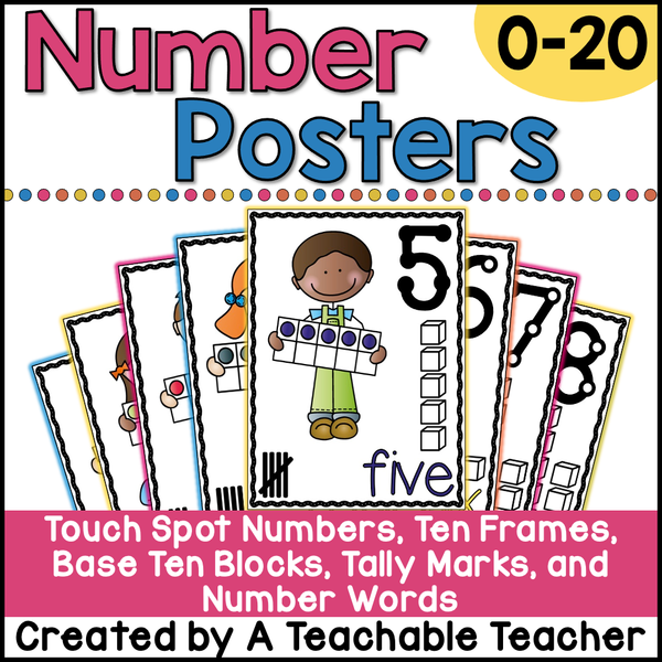 Number Posters 0-20 – A Teachable Teacher