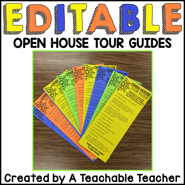 Editable Open House Tour Guides – A Teachable Teacher