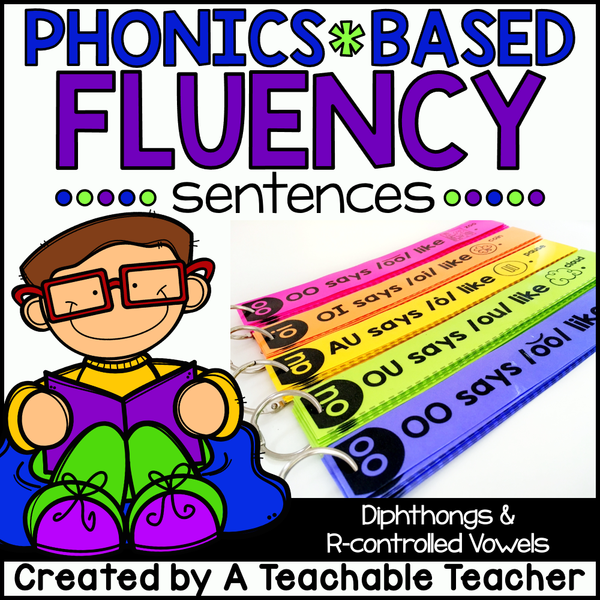 Phonics Based Fluency Sentences - Diphthongs and R-Controlled Vowels ...