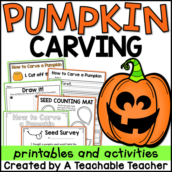 Pumpkin Carving Printables and Activities – A Teachable Teacher