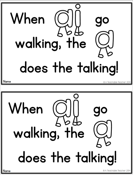Vowel Team AI Activity Book – A Teachable Teacher