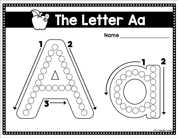 Fine Motor Alphabet Practice - Q-Tip Edition – A Teachable Teacher