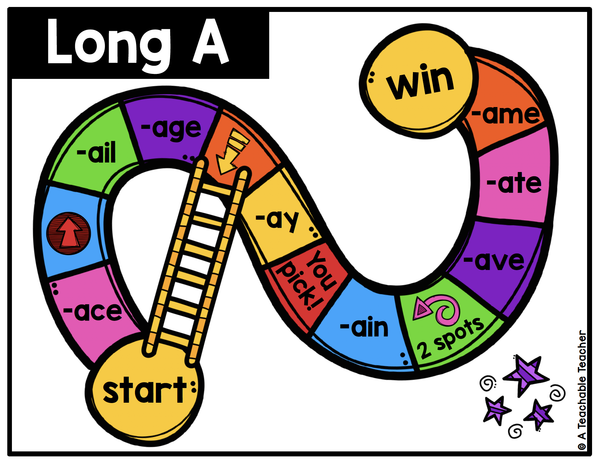Phonics Word Family Slide Game - Long Vowel Edition – A Teachable Teacher
