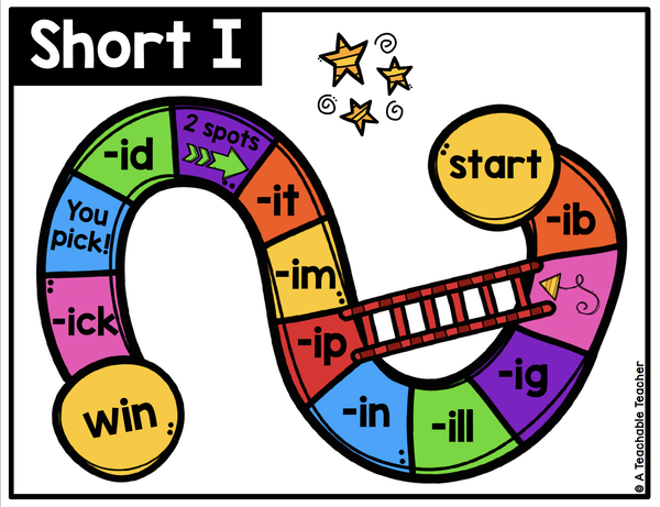 Phonics Word Family Slide Game - Short Vowel Edition – A Teachable Teacher