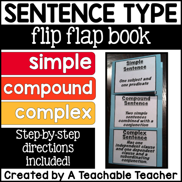 Sentence Type Flip Flap Book – A Teachable Teacher