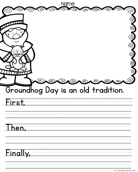 Groundhog Day Printable Book and Writing Activities – A Teachable Teacher