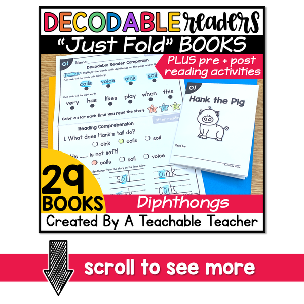 Diphthongs Decodable Readers – A Teachable Teacher