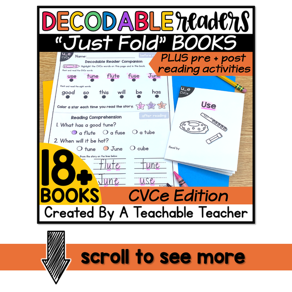 CVCe Decodable Readers – A Teachable Teacher