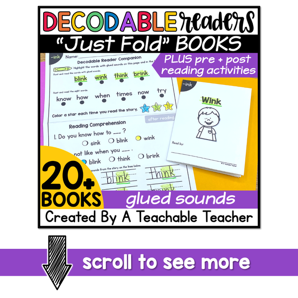 Glued Sounds Decodable Readers – A Teachable Teacher