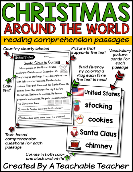 Christmas Holidays Around the World Reading Passages – A Teachable Teacher