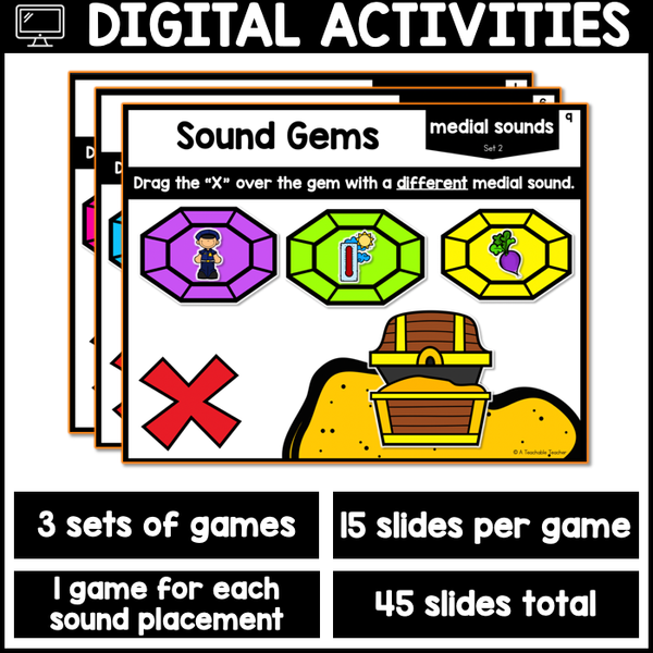 Sound Isolation Google Slides™ | Sound Gems- Beginning, Medial, Ending ...