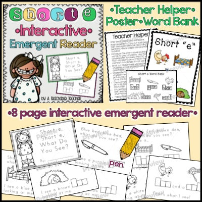 Short E Interactive Emergent Reader – A Teachable Teacher