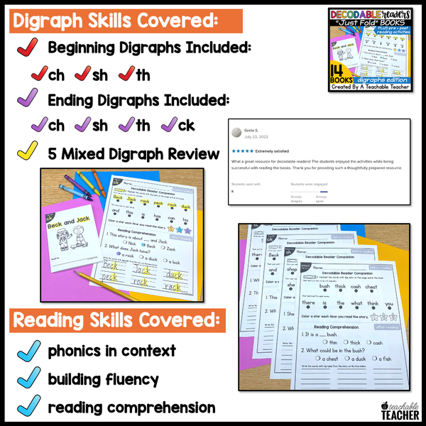 Digraphs Decodable Readers – A Teachable Teacher