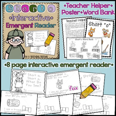Short O Interactive Emergent Reader – A Teachable Teacher