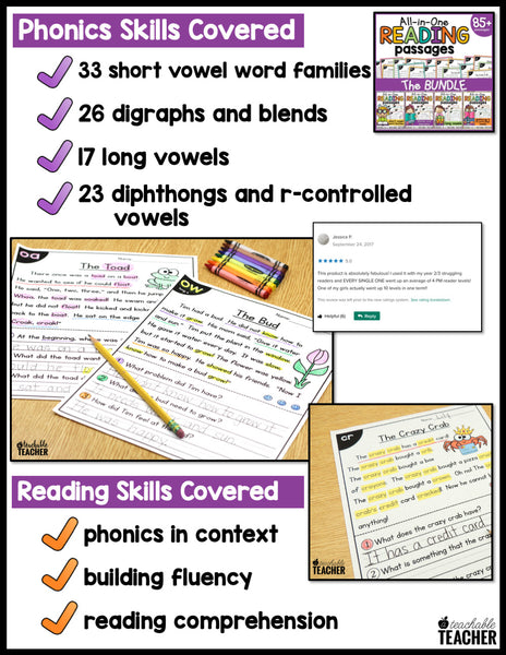 All-in-One Reading Passages- The BUNDLE – A Teachable Teacher