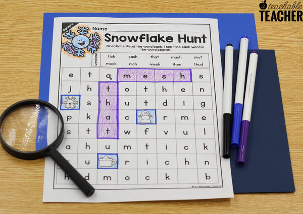 Winter Digraphs Activities- NO PREP Phonics Worksheets – A Teachable ...