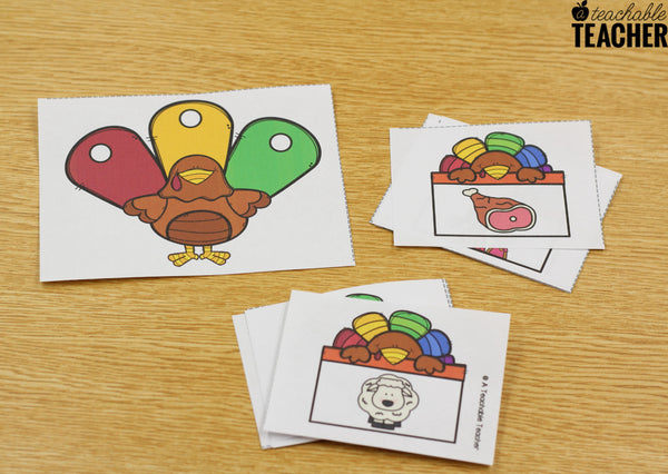 Thanksgiving/November Phonemic Awareness Activities: Segmenting & Blen ...