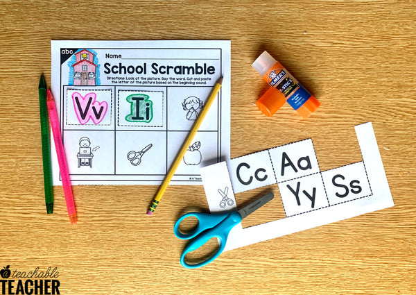 Back to School Letter Sounds Activities- NO PREP Phonics Worksheets – A ...
