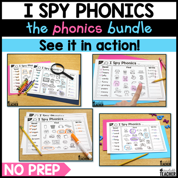 I Spy Bundle: Phonics Worksheets – A Teachable Teacher