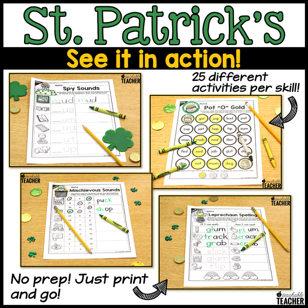 St. Patrick's Day Phonics Bundle- NO PREP – A Teachable Teacher
