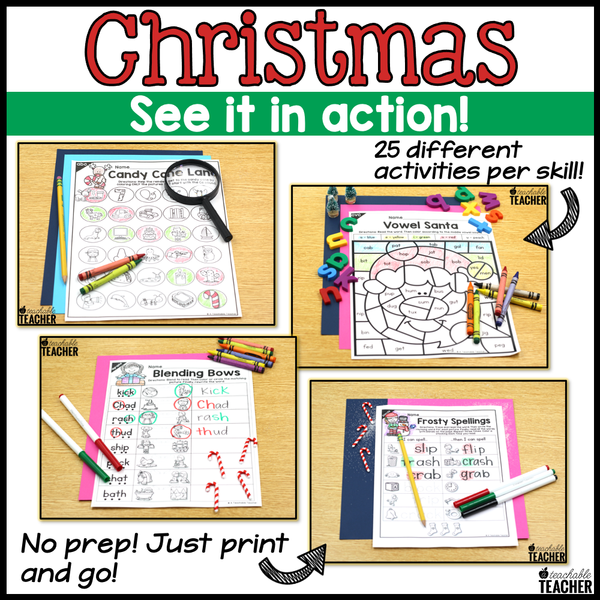 Christmas Phonics Bundle- NO PREP – A Teachable Teacher