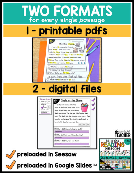 All-in-One Reading Passages Bundle Set #2 – A Teachable Teacher