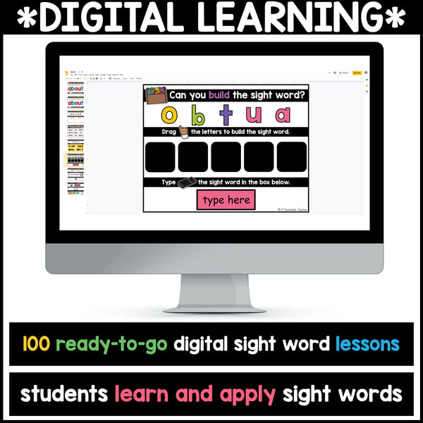 Digital High Frequency Word Lessons- SET #1 – A Teachable Teacher