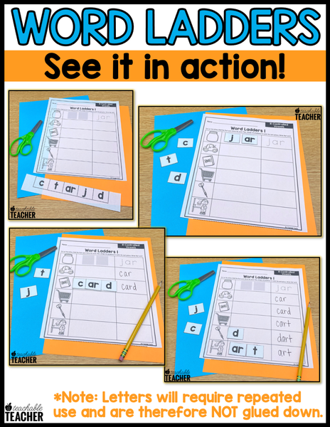 Phonics R-Controlled Vowels Words Word Ladders and Word Chains – A ...