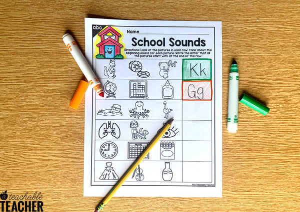 Back to School Letter Sounds Activities- NO PREP Phonics Worksheets – A ...