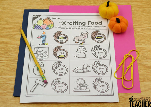 Thanksgiving Letter Sounds Activities- NO PREP Phonics Worksheets – A ...