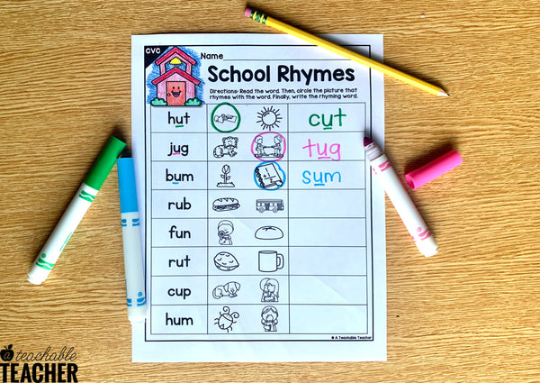 Back to School CVC Activities- NO PREP Phonics Worksheets – A Teachable ...