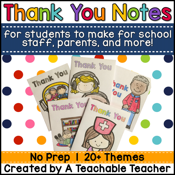Thank You Notes – A Teachable Teacher