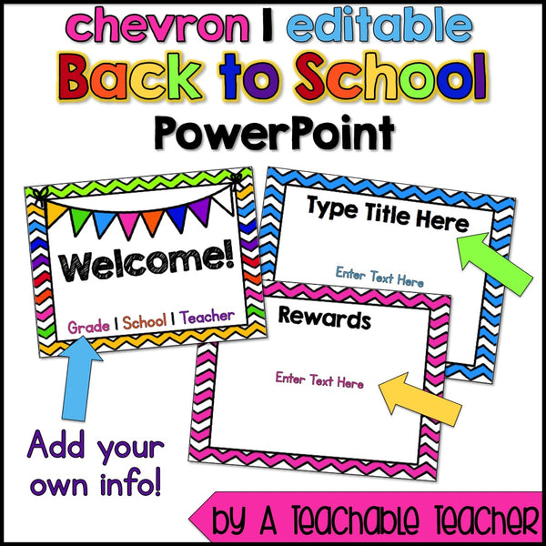 Editable Back to School Powerpoint – A Teachable Teacher