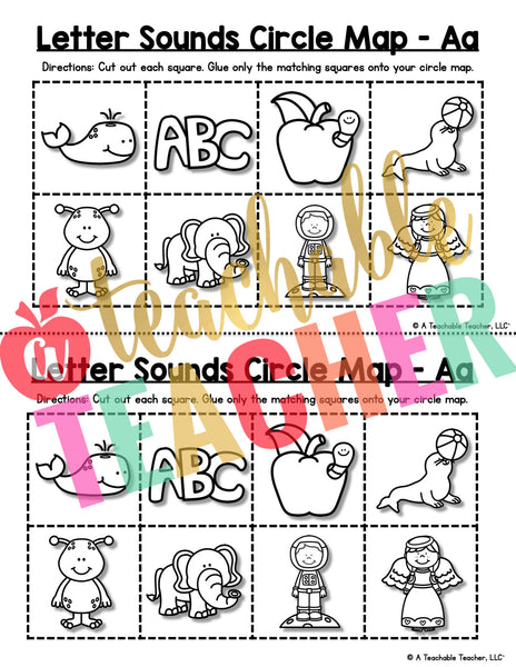 Letter Sounds Circle Maps - For Every Letter of the Alphabet – A ...