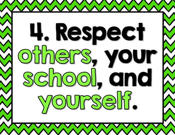 Editable Class Rules Posters - Rainbow Chevron – A Teachable Teacher