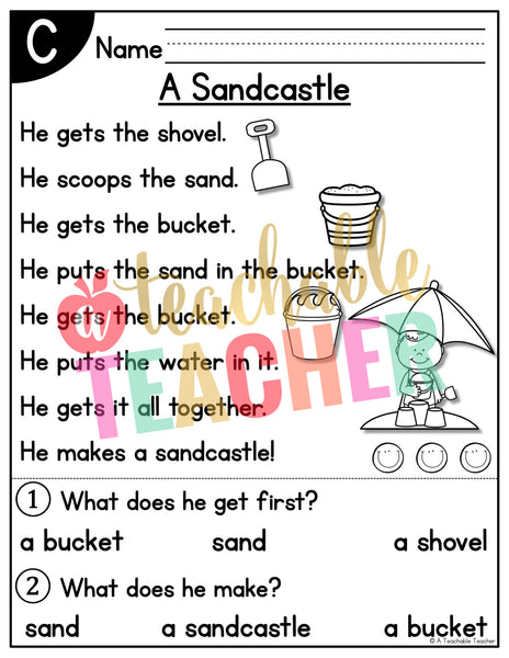 July Guided Reading Passages - Levels A-E – A Teachable Teacher