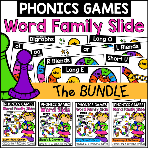 Phonics Word Family Slide Game – The BUNDLE – A Teachable Teacher